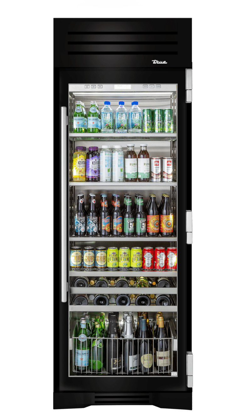 30″ Beverage Column Stainless Glass | True Residential
