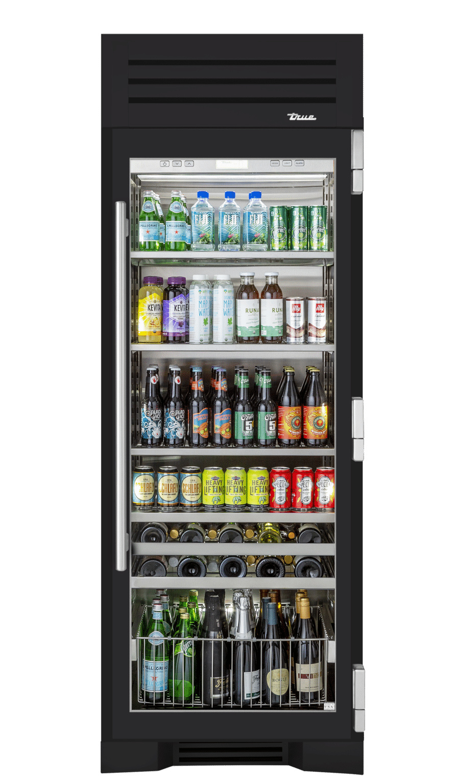 30″ Beverage Column Stainless Glass | True Residential