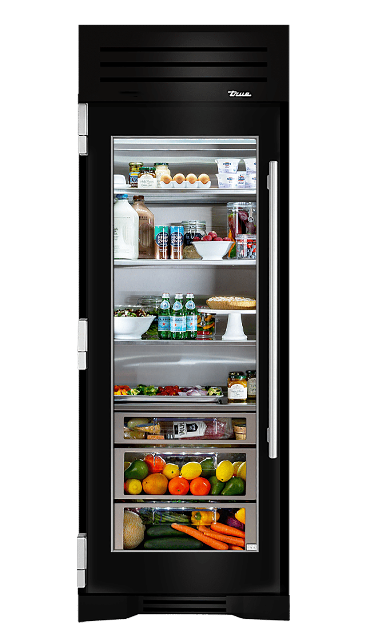 30″ Glass Door Refrigerator Column | True Residential