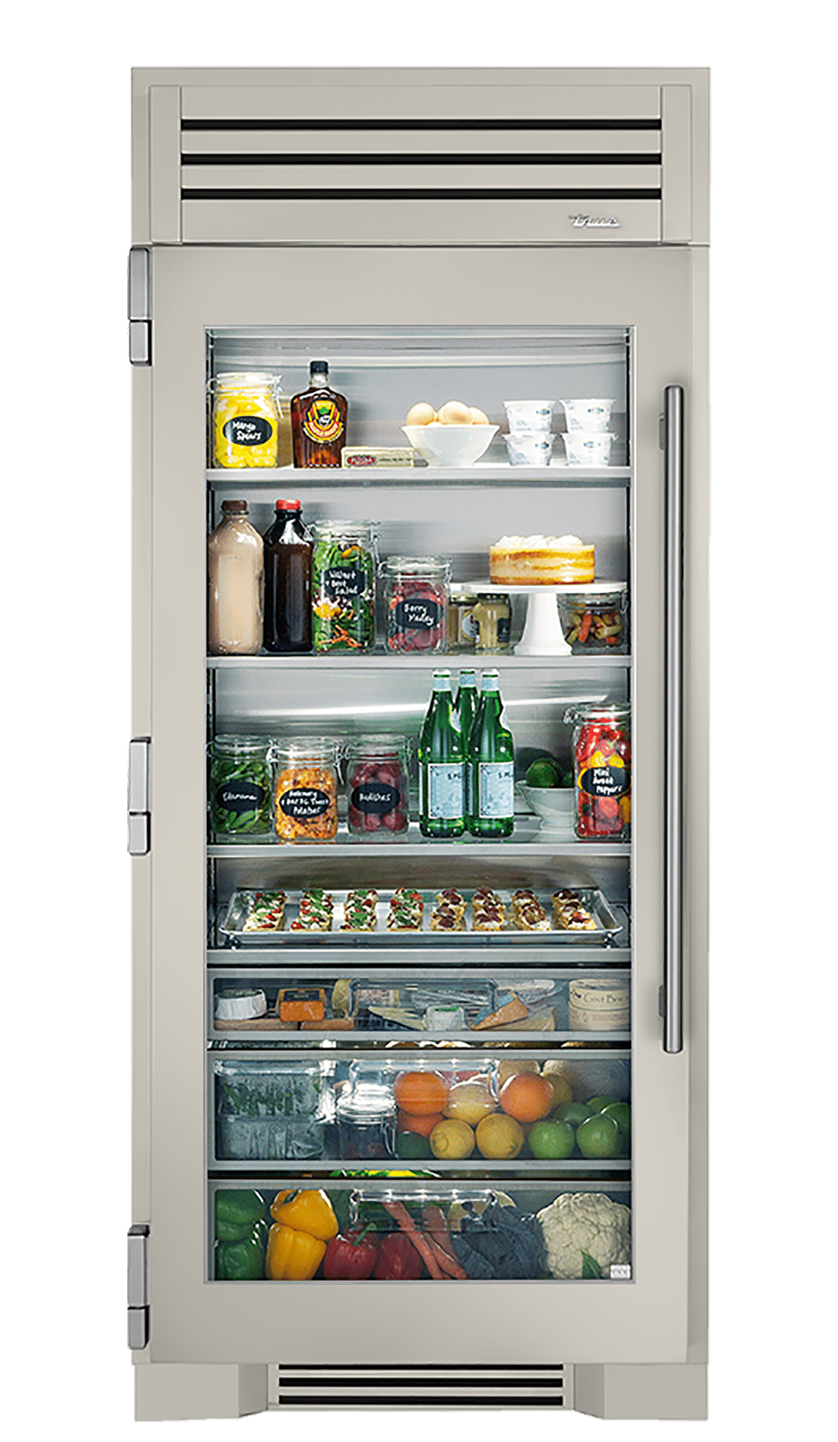 36″ Glass Door Refrigerator Column | True Residential
