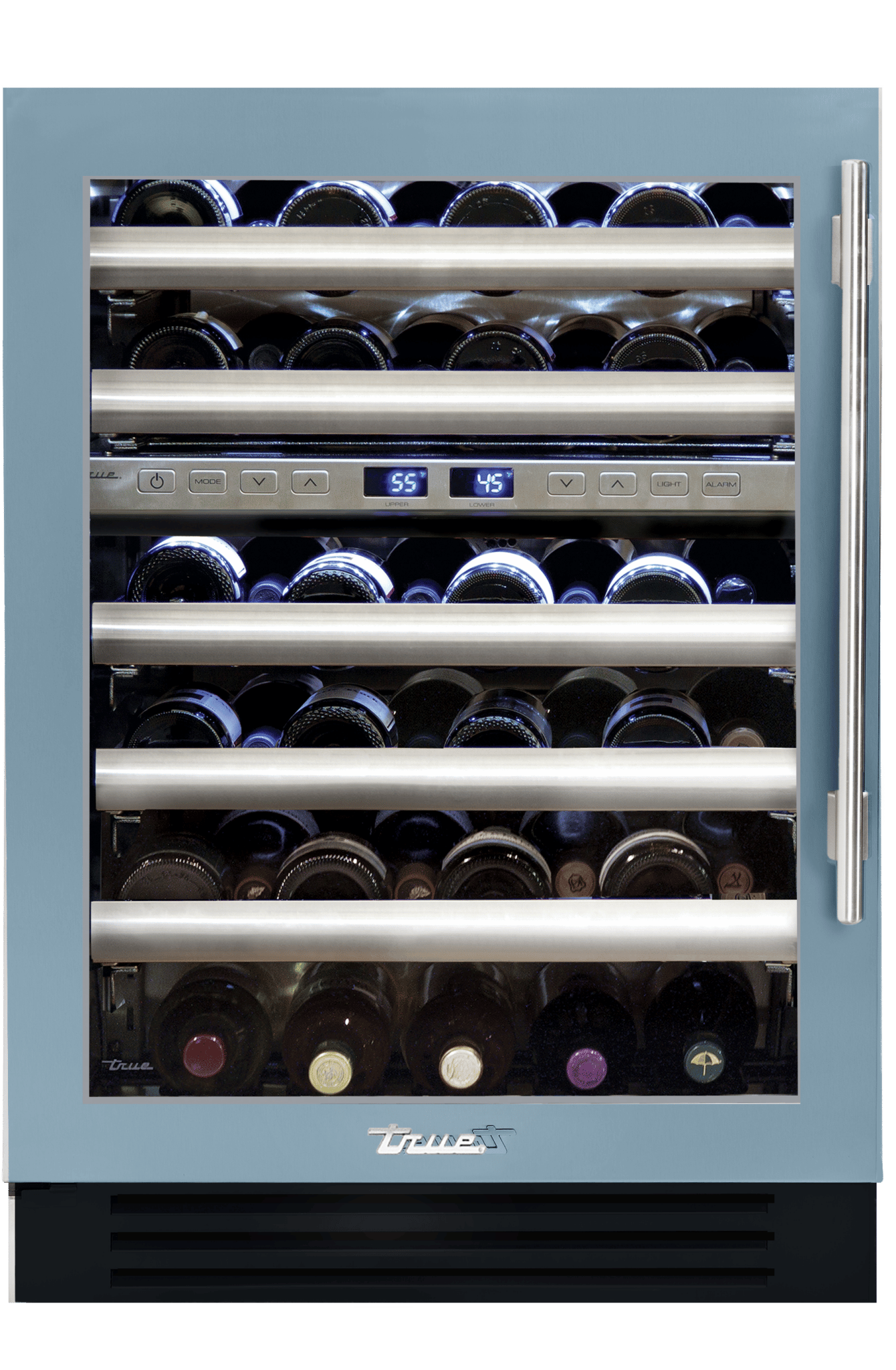 24″ Dual Zone Wine Cabinet Stainless Glass | True Residential
