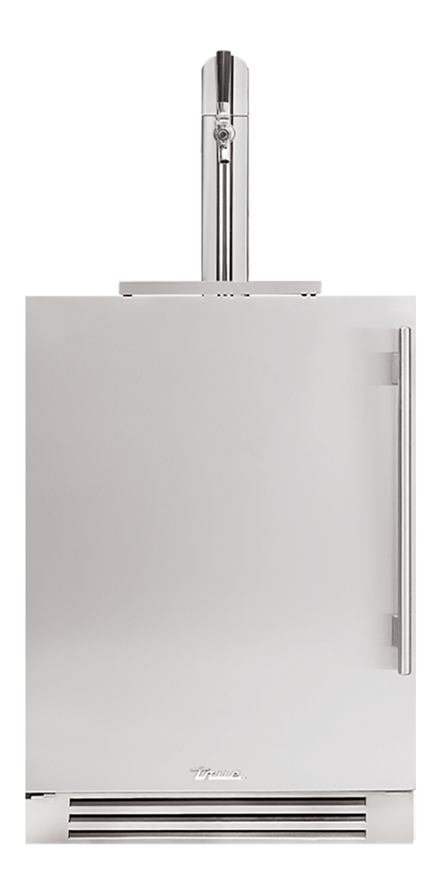 24″ Single Tap Beverage Dispenser Solid Stainless | True Residential
