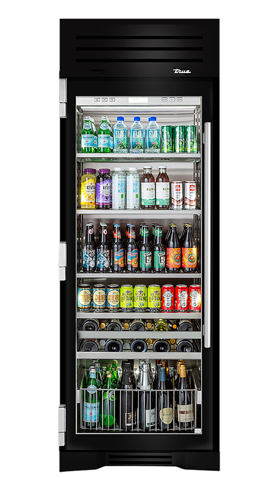 30″ Beverage Column Stainless Glass | True Residential