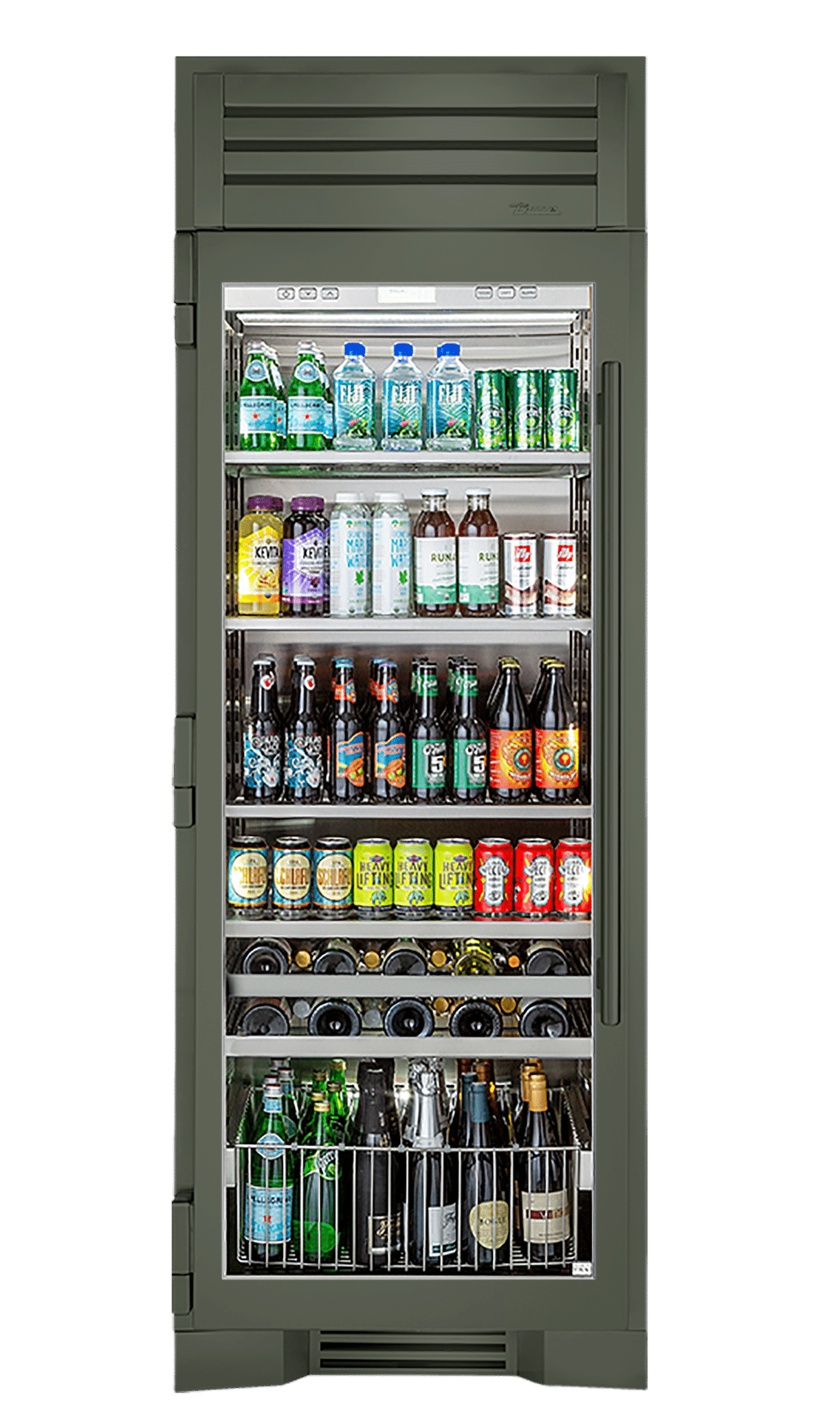 30″ Beverage Column Stainless Glass | True Residential