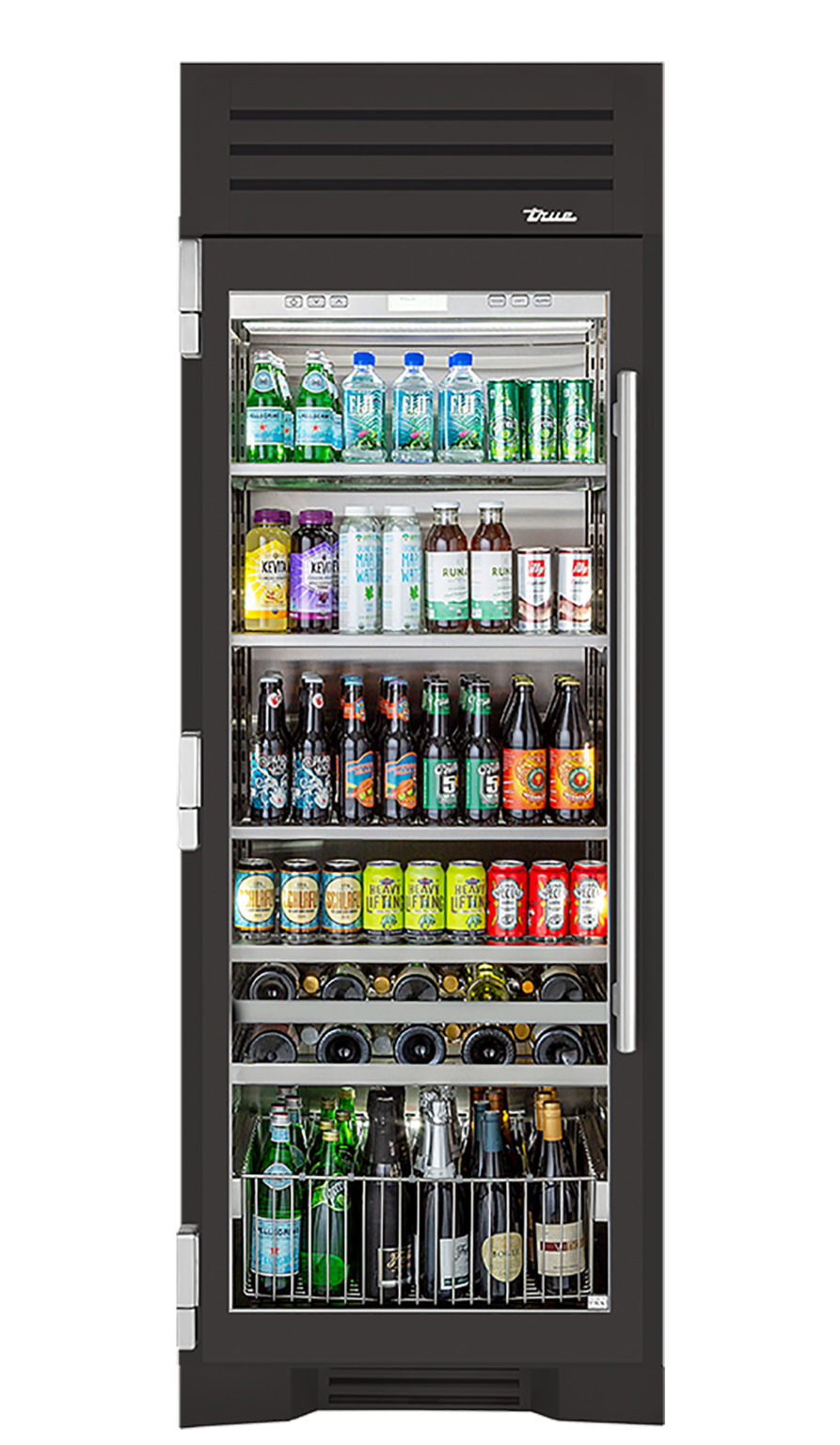 30″ Beverage Column Stainless Glass | True Residential