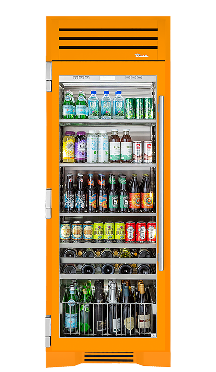 30″ Beverage Column Stainless Glass | True Residential