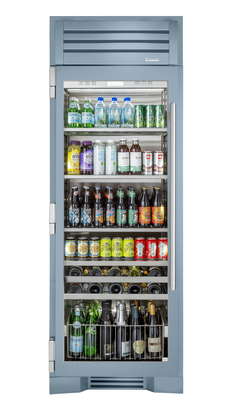 30″ Beverage Column Stainless Glass | True Residential