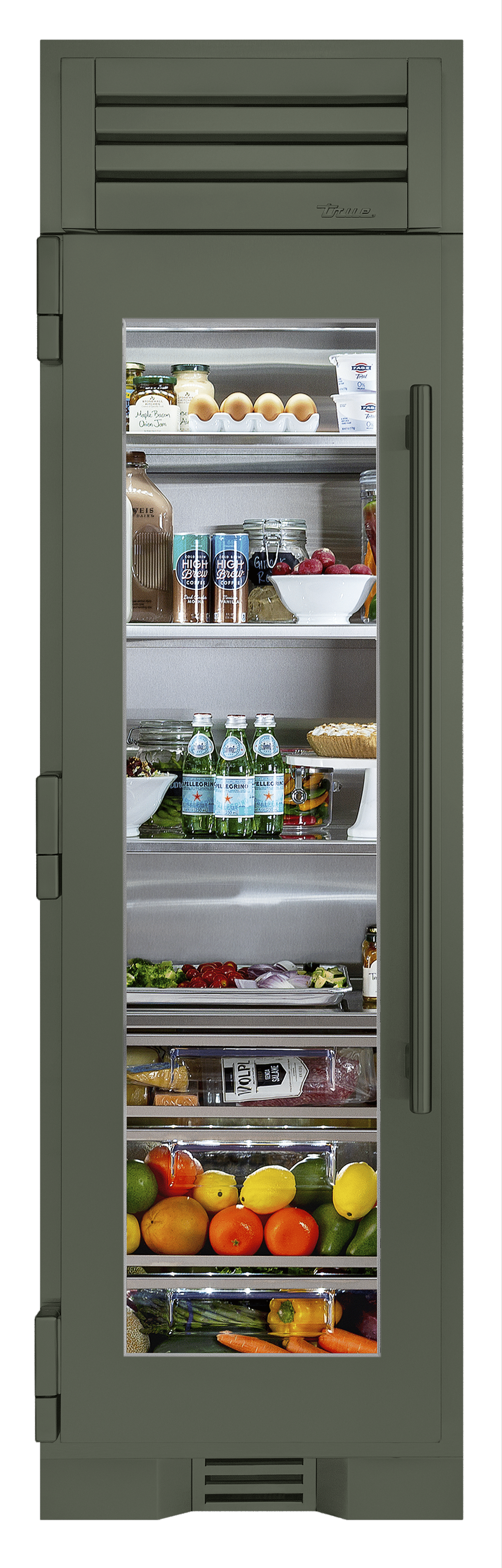 24″ Glass Door Refrigerator Column | True Residential